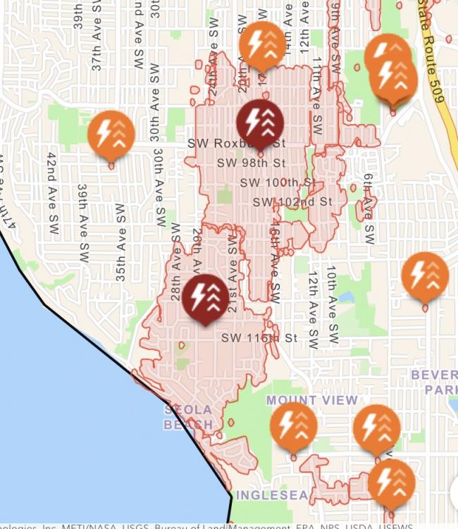 UPDATE: Power now mostly restored across West Seattle, White Center and ...